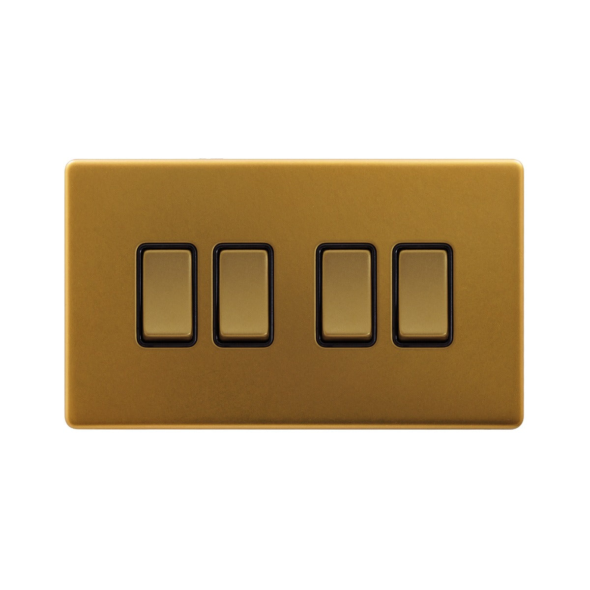 The Sloane Collection Antique Gold 10A 4 Gang 2 Way Switch – Ecclesall ...
